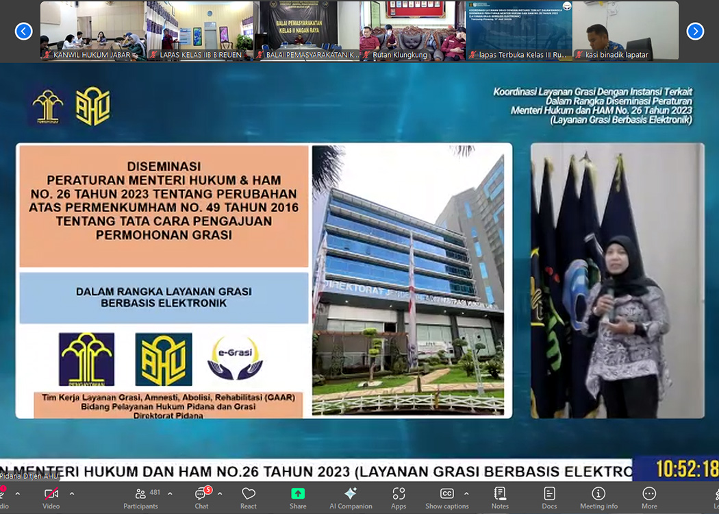 Kanwil Kemenkum Jabar Ikuti Sosialisasi Bersama Ditjen AHU Terkait ...